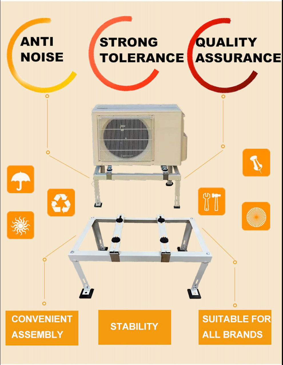 Mini split condenser floor stand – NY HVAC SUPPLY HOUSE LLC
